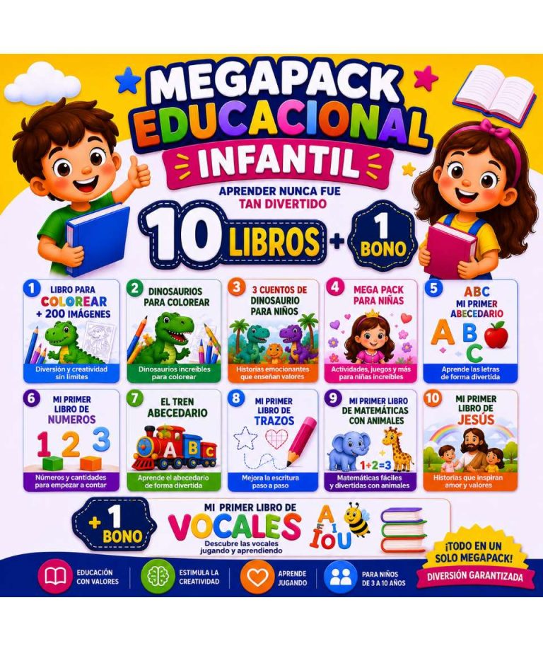 Mega Pack Educativo Infantil para Niños de 3 a 8 Años | +500 ...